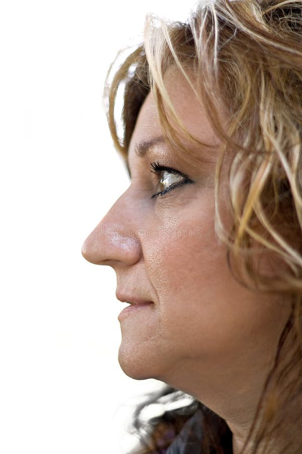 Side Profile of a Woman stock image. Image of confused - 6960551