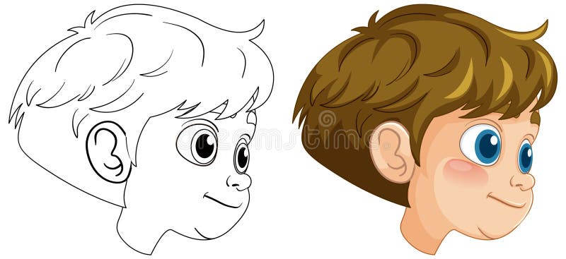 A young boy s face stock vector. Illustration of design - 325600787