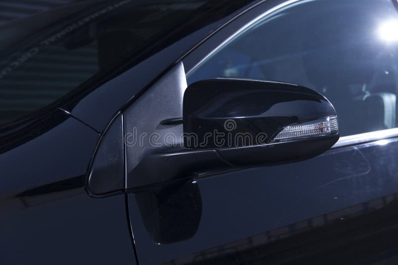 Side rear-view mirror stock image. Image of metal, transportation ...