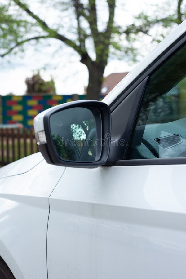 Side Rear-view Mirror on a Modern Car Stock Photo - Image of ...