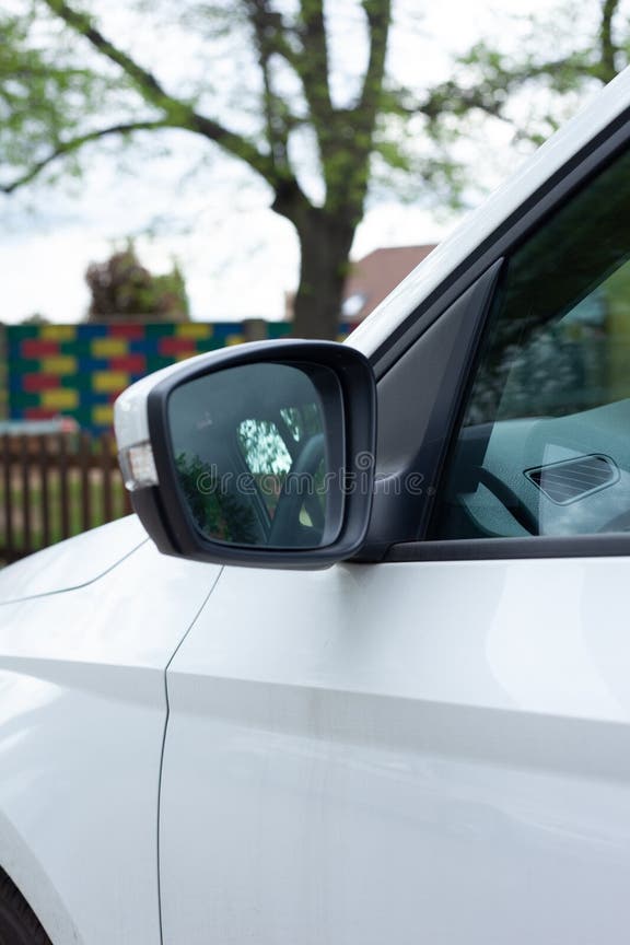 Side Rear-view Mirror on a Modern Car Stock Photo - Image of ...