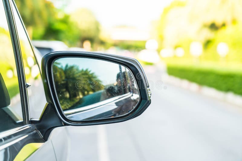 Side Rear-view Mirror on Vintage Classic Car Stock Photo - Image of ...