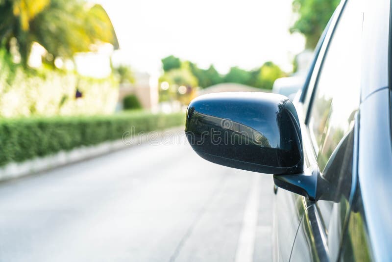 Side Rear-view Mirror on Vintage Classic Car Stock Photo - Image of ...