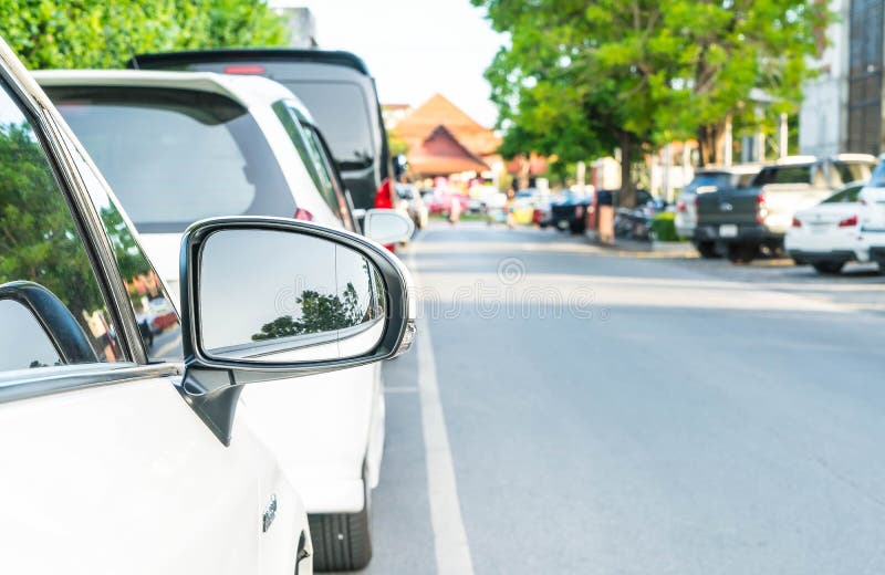 Side Rear-view Mirror on Vintage Classic Car Stock Photo - Image of ...