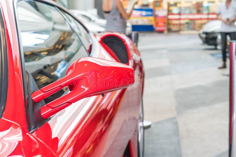 Side Rear-view Mirror on Vintage Classic Car Stock Photo - Image of ...