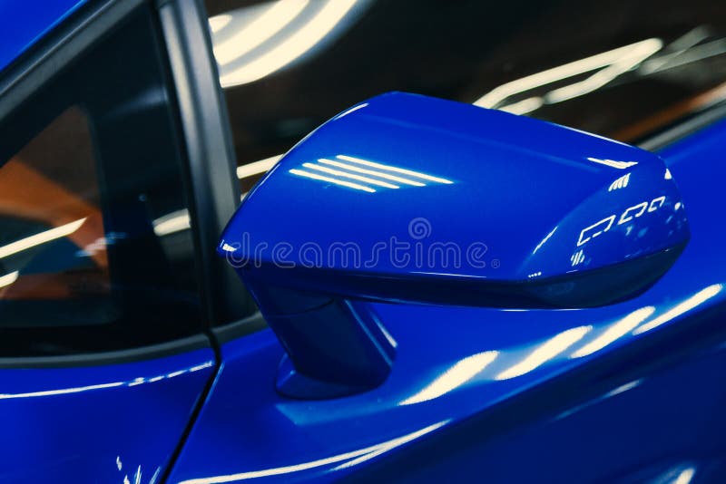 Side Rear-view Mirror on a Modern Car Stock Image - Image of rear ...