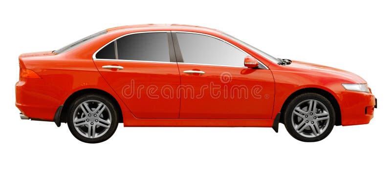 Side View Af a Red Modern Car Stock Image - Image of auto, modern: 5444629