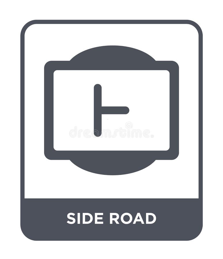 Side Road Icon in Trendy Design Style. Side Road Icon Isolated on White ...
