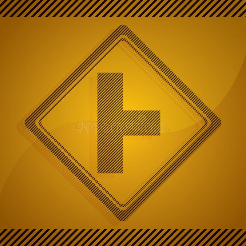 Side Road Right Sign. Vector Illustration Decorative Design Stock ...