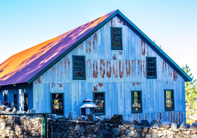 Side of Rusty Building Once Used in Mining Operations Stock Image ...