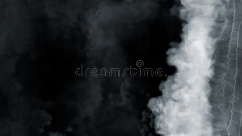 Side Screen Frame of Heavy White Smoke, Isolated - Abstract 3D ...