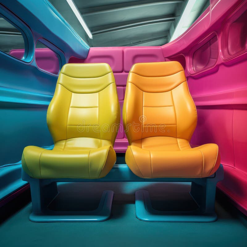 Side-by-side Seats, One in a Different Color Join Our Team Concept ...