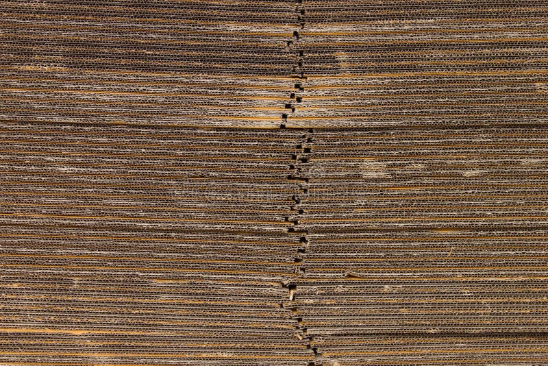 Side Section of the Industrial Paper Stack for Product Packaging. Stock ...