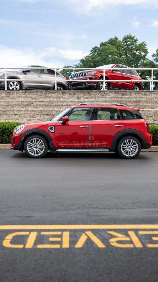 Side Shot of a Chili Red MINI Cooper S Countryman Editorial Image ...