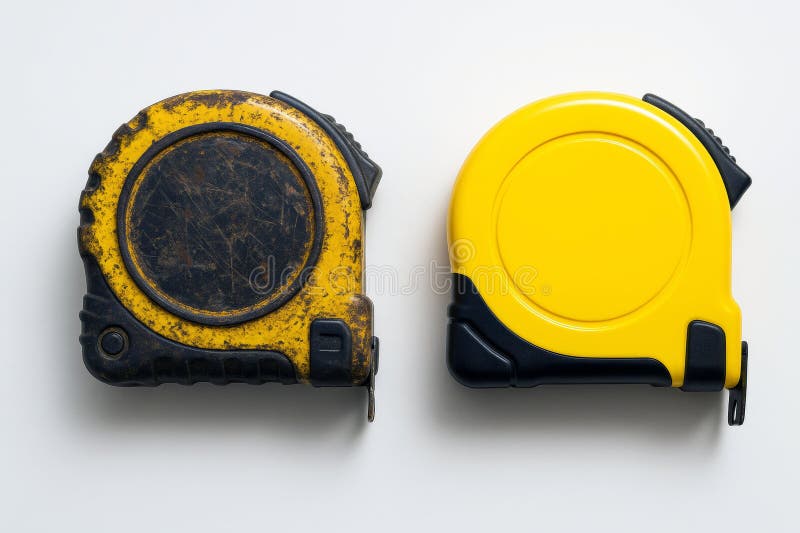 Side-by-side Comparison of an Old, Scratched Measuring Tape and a New ...