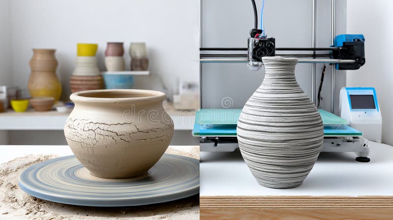 Side-by-side Comparison of Pottery Creation Methods Traditional and ...
