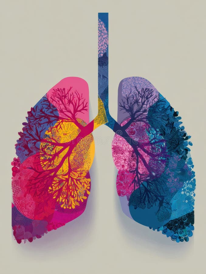 Infographic Comparing Asthma, COPD, and Lung Cancer with Vibrant Visual ...