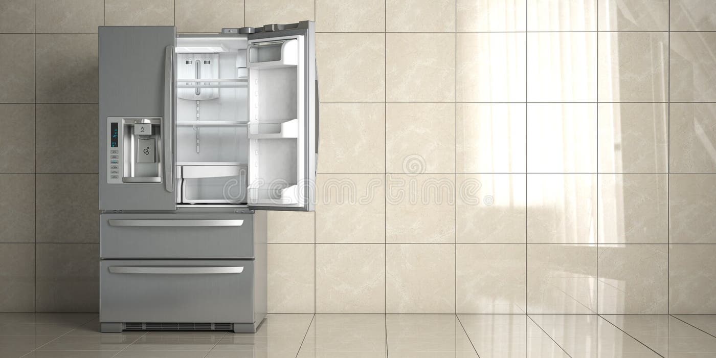 Stainless Steel Fridge Side View Stock Illustrations – 87 Stainless ...