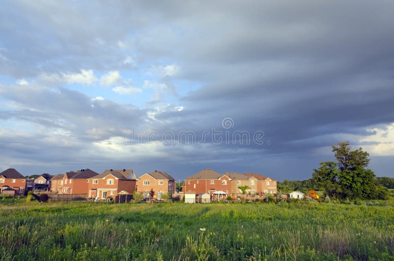 Side of the small village stock photo. Image of clouds - 26109892