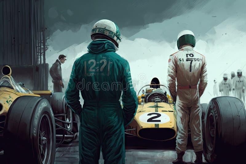 Side-by-side Start, with the Drivers Waiting for the Signal To Go Stock ...