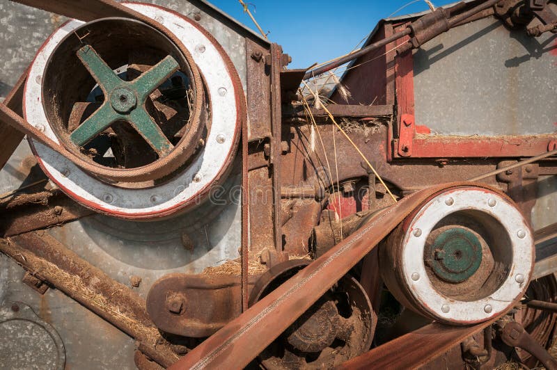 Antique Thresher.; Farm Equipment. Stock Image - Image of agriculture ...