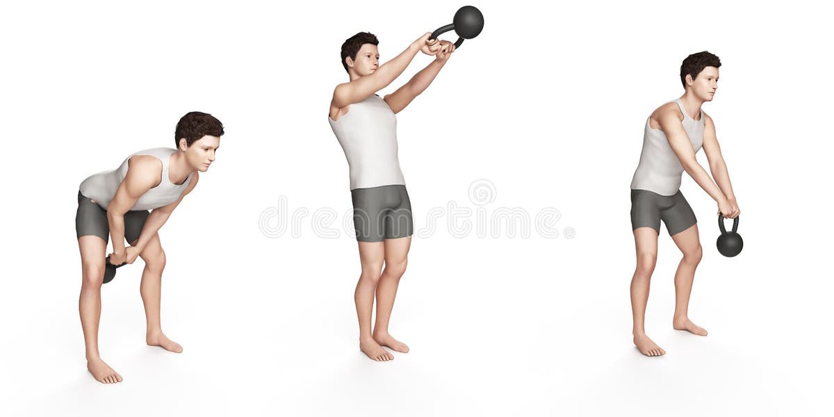 Kettlebell Swing Stock Illustrations – 102 Kettlebell Swing Stock ...