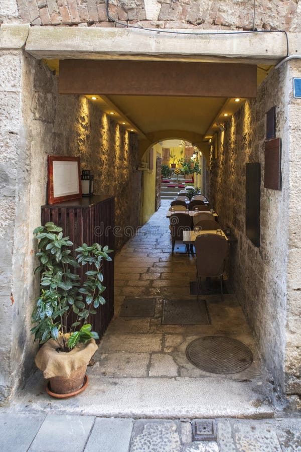 Side Street in the Old Town of Split Stock Image - Image of landscape ...