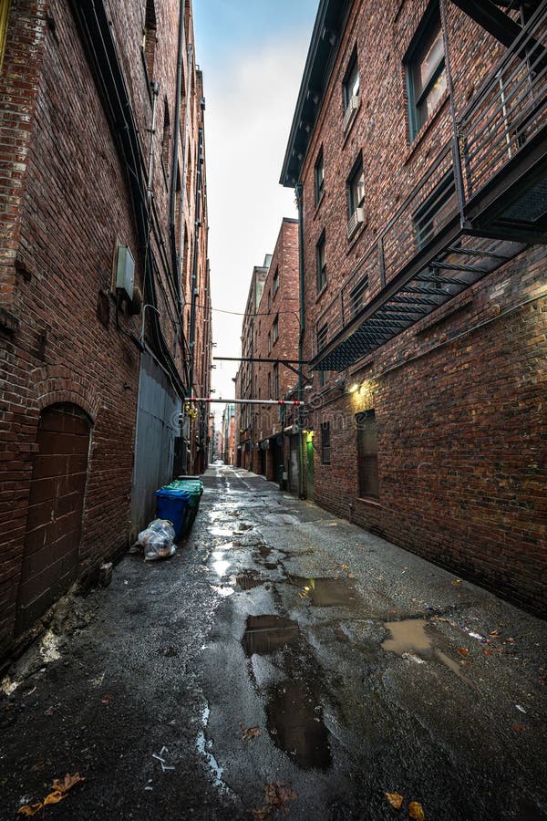 Side Street in Seattle stock image. Image of america - 378469617
