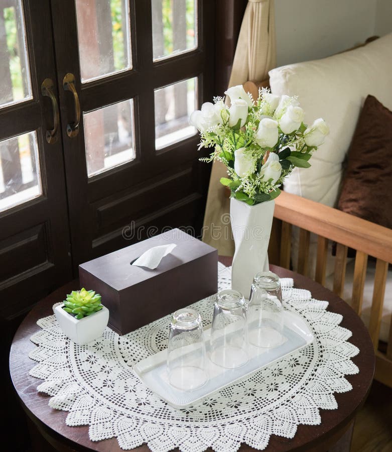 Table arranged for party stock photo. Image of event - 68872456