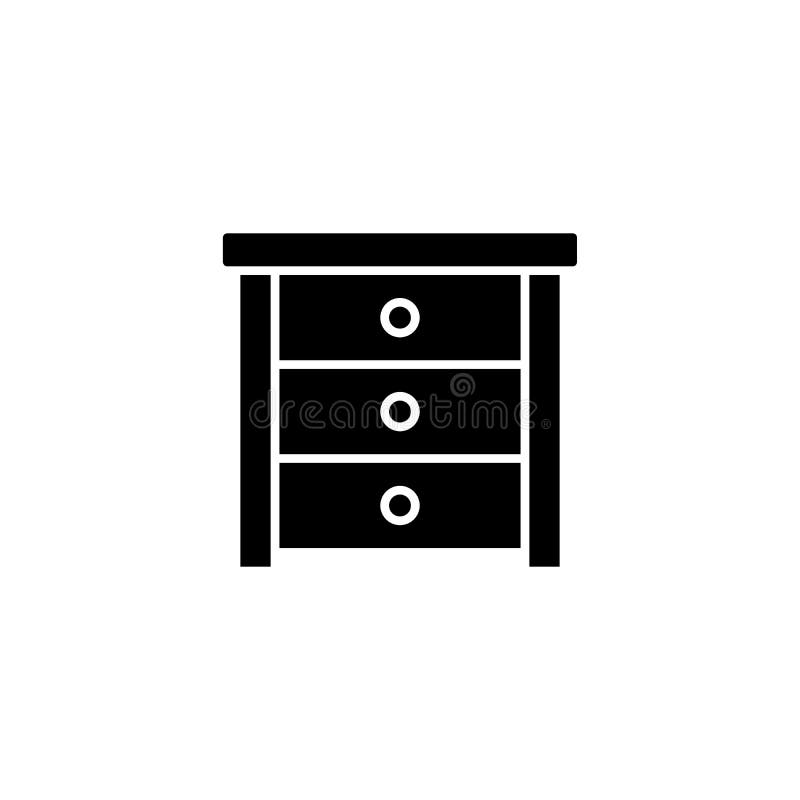 Side Table Black Icon Concept. Side Table Flat Vector Symbol, Sign ...