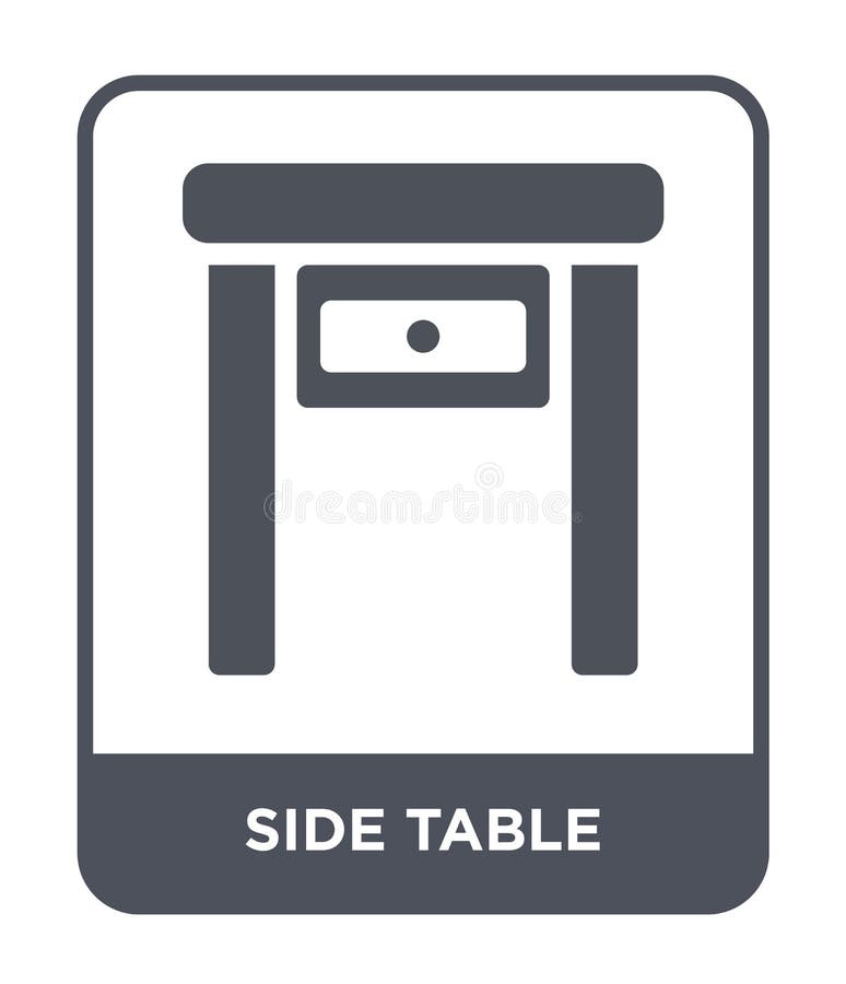 Side Table Icon in Trendy Design Style. Side Table Icon Isolated on ...