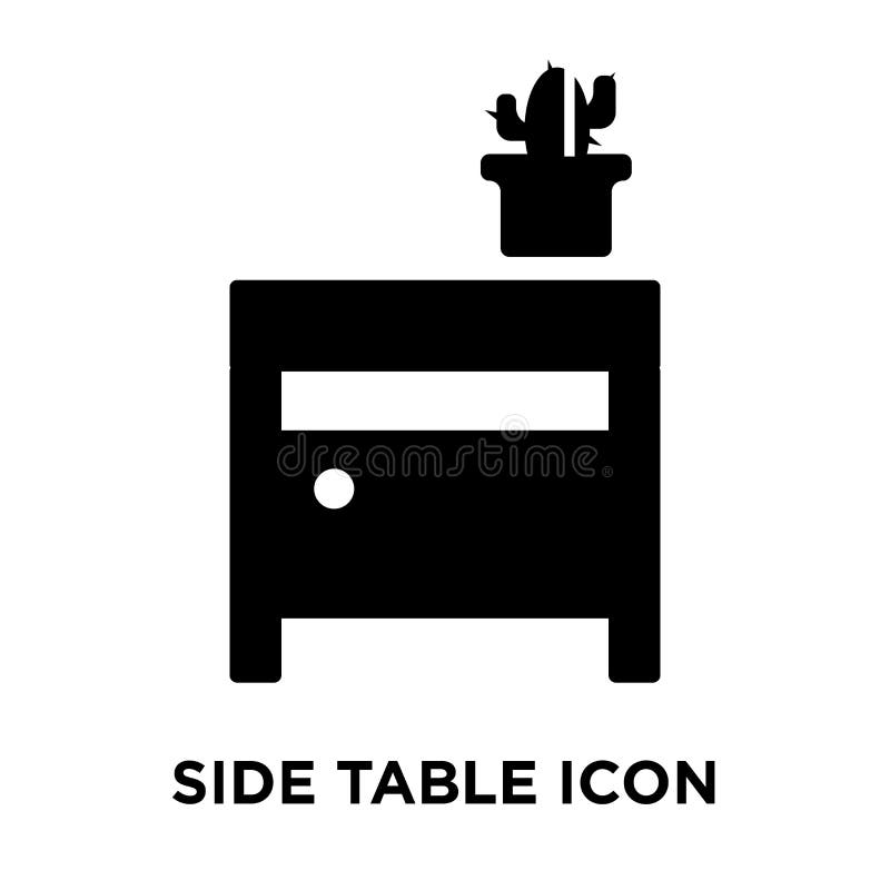 Side Table Icon Vector Isolated on White Background, Logo Concept of ...
