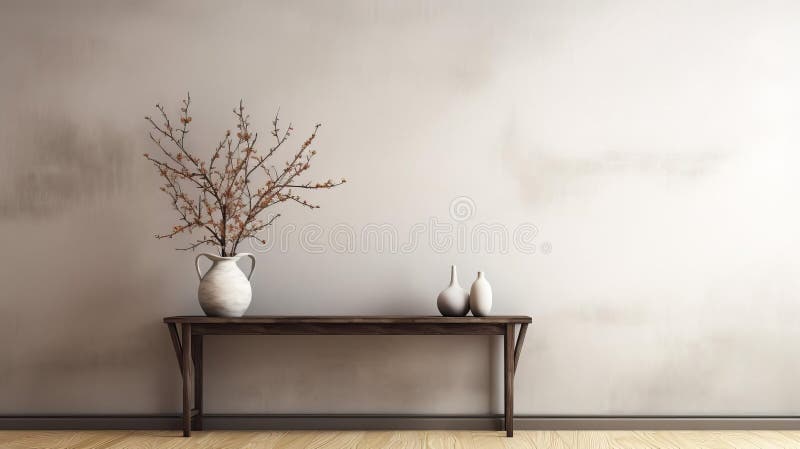 Minimalist Decor Inspiration for Empty Wall Space Above Table Stock ...