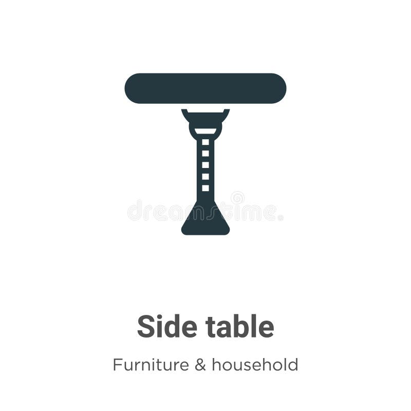 Side Table Vector Icon on White Background. Flat Vector Side Table Icon ...