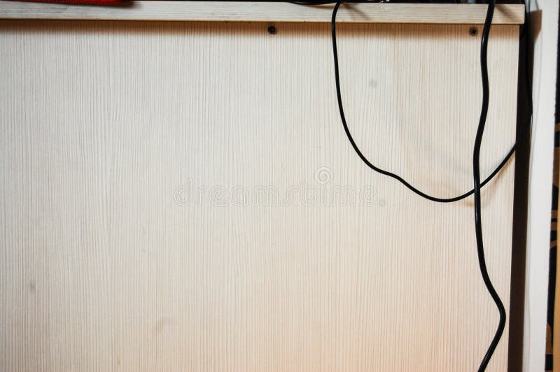 The Side of a Table with Cables Hanging Stock Photo - Image of ...