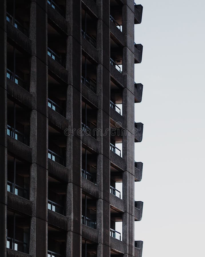 Side Lit Tall Red Brick High Rise Building Stock Photo - Image of rooms ...