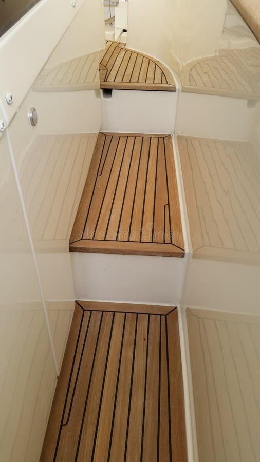 Side teak deck steps stock photo. Image of teak, boats - 58216548