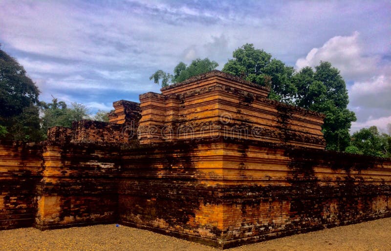 Side of the temple stock image. Image of monastery, fortification ...