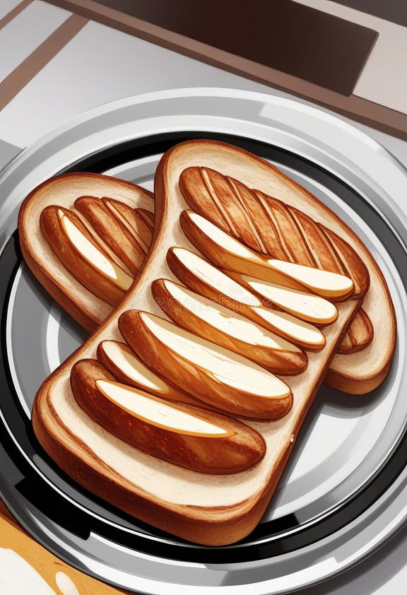 With a Side of Toast Scrambled Eggs with a Slice of Toasted Brea ...