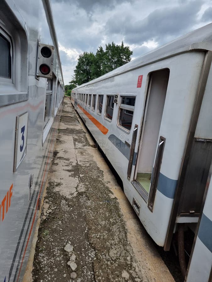 Side by side train stock image. Image of street, infrastructure - 262833991