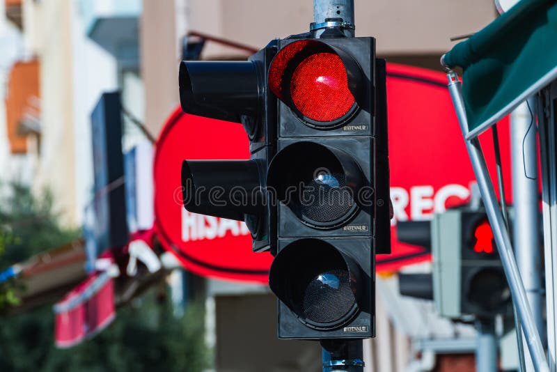 Side Turkey â€“ January 23 2023: Traffic Lights Editorial Stock Photo ...