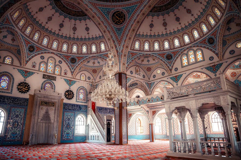 Side Turkey Mosque Inside Patterns Culture Architecture Editorial Photo ...