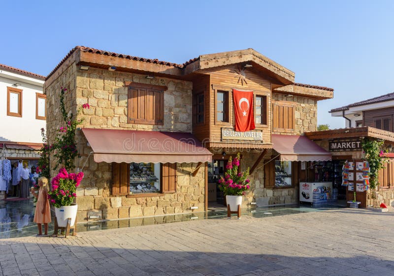 Side, Turkey - September 2021: Streets and Architecture of Old Town ...