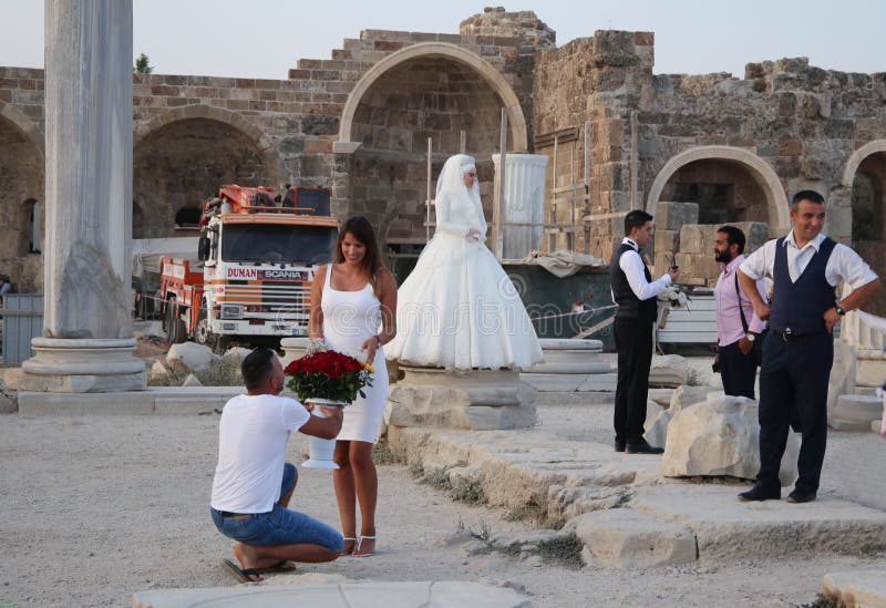 Side, Turkey: Trational Turkey Wedding Photoshooting. Editorial Stock ...