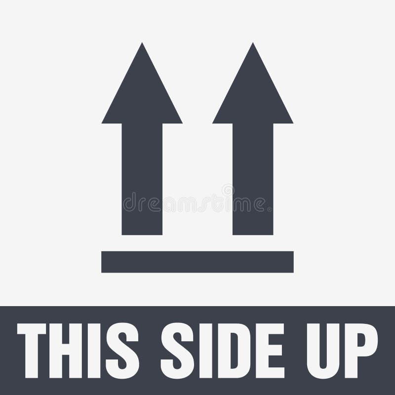 This Side Up Icon. this Way Up Sign Stock Vector - Illustration of ...