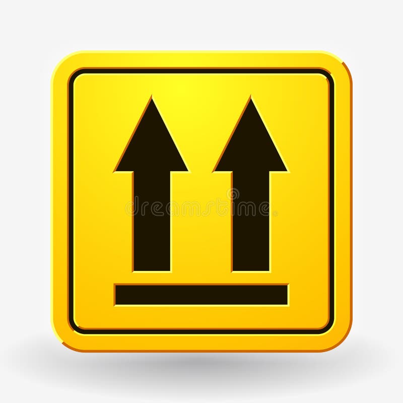 This Side Up Icon. this Way Up Sign Stock Vector - Illustration of ...
