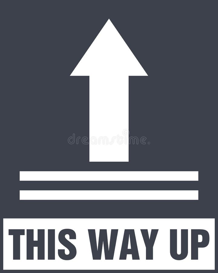 This Side Up Icon. this Way Up Sign Stock Vector - Illustration of ...