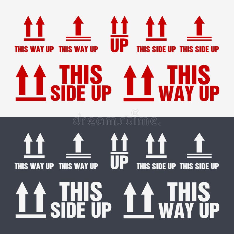 This Side Up Icon. this Way Up Sign. Packaging Symbol Stock Vector ...