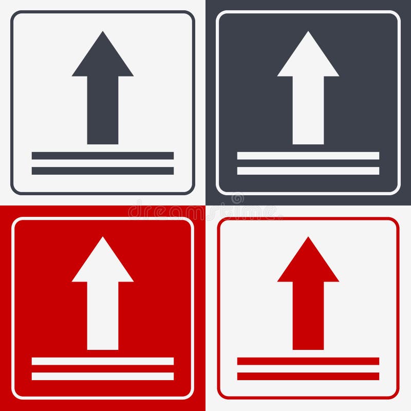 This Side Up Icon. this Way Up Sign Stock Vector - Illustration of ...