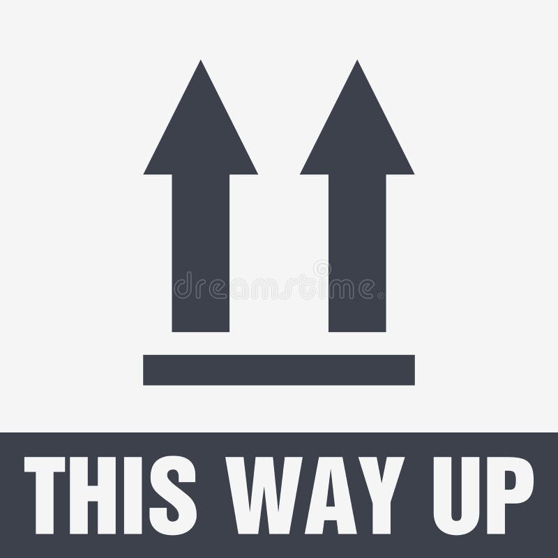 This Side Up Icon. this Way Up Sign Stock Vector - Illustration of ...